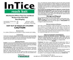 InTice Roach Bait - Pitbull Pest Control